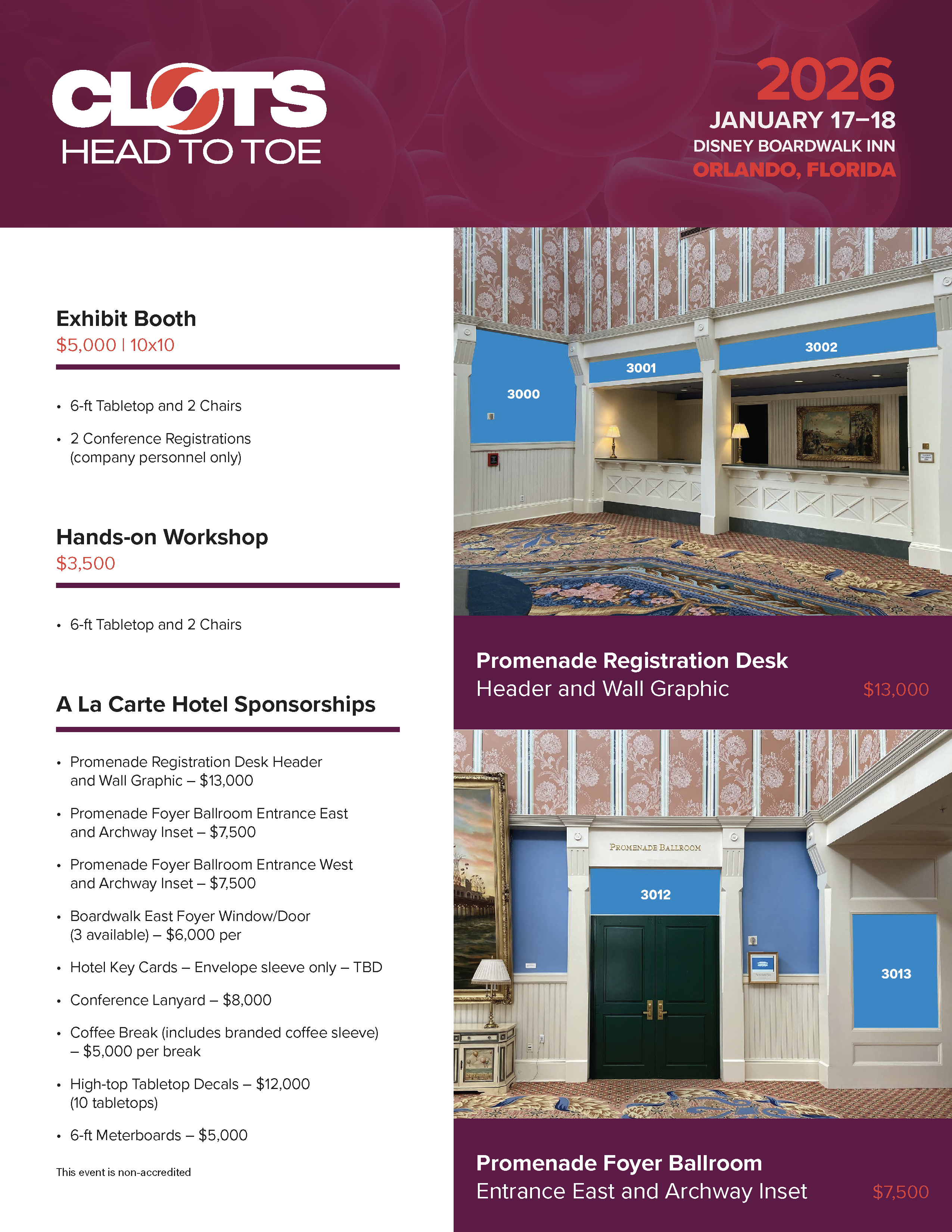 Exhibit & Sponsors | Clots: Head To Toe